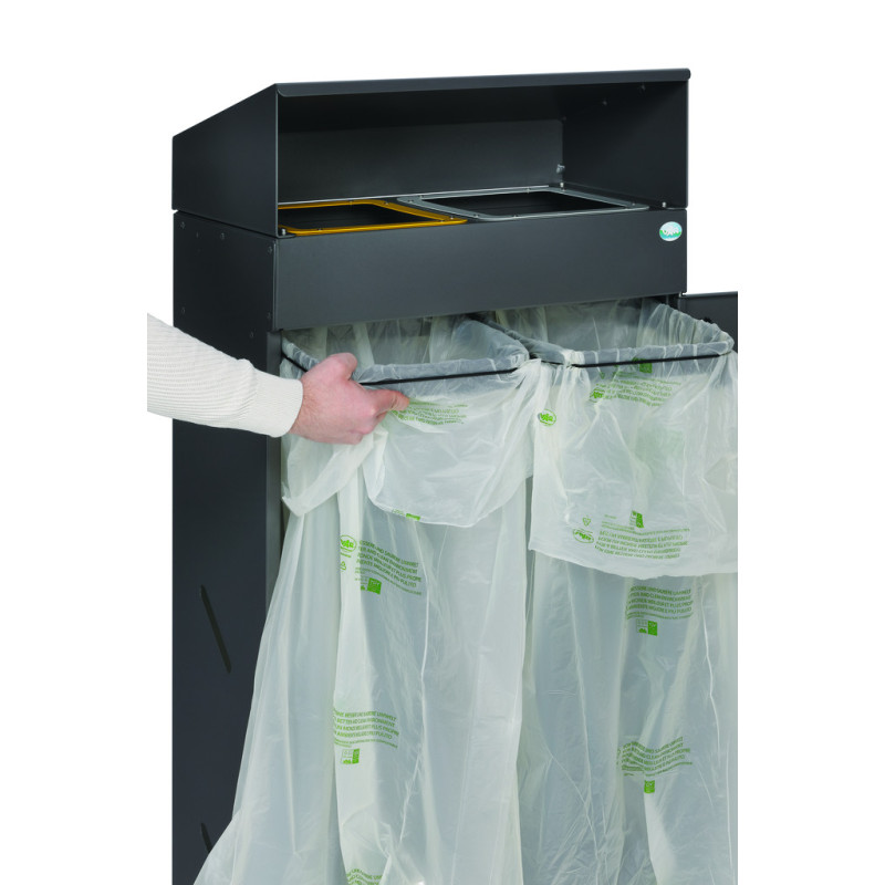 POUBELLE STATION DE TRI SÉLECTIF 2 X 60 L