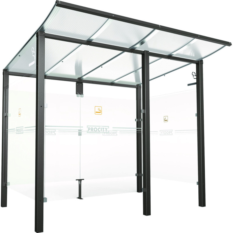 COUPE VENT POUR ABRI FUMEUR ACIER MODULO